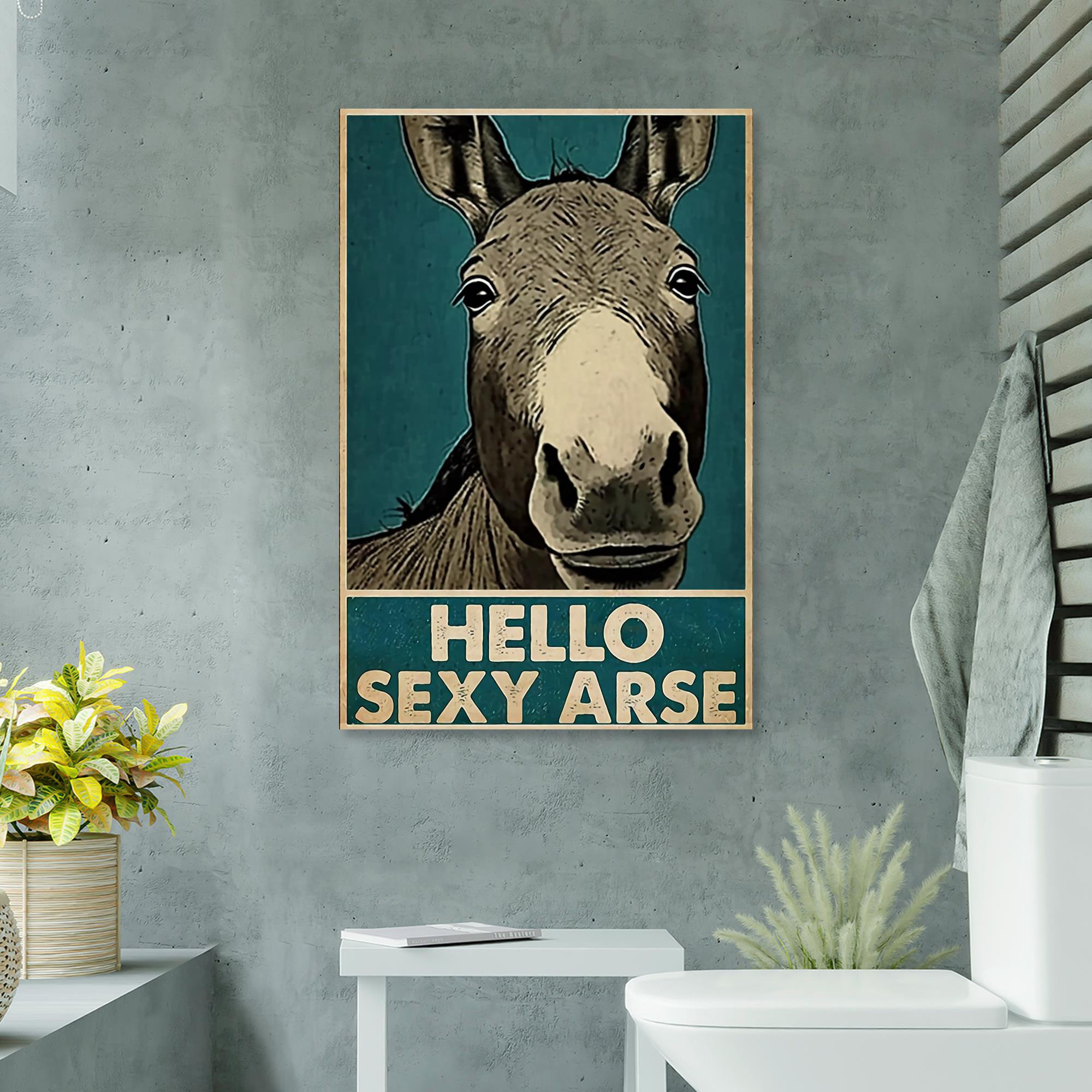 Trinx Donkey Hello Sexy Arse On Canvas Graphic Art | Wayfair